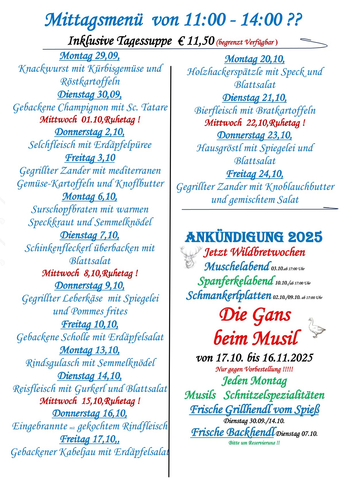 Restaurant Musil – Familienbetrieb seit 1910