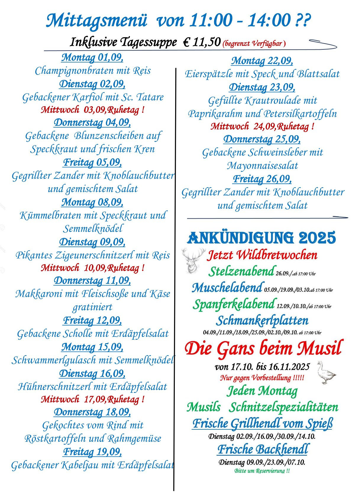 Restaurant Musil – Familienbetrieb seit 1910